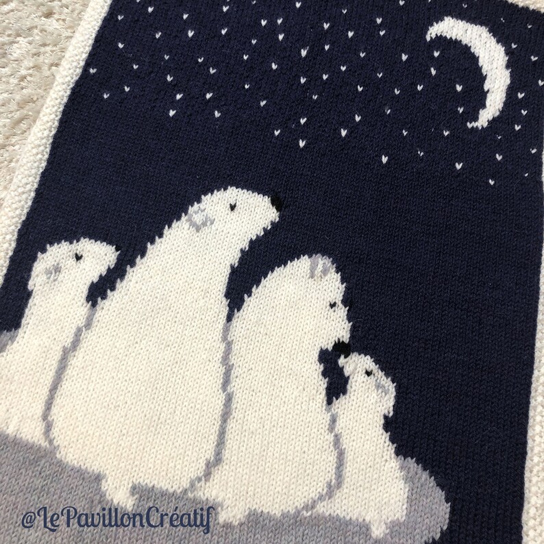 Polar Bear Pattern Knit Chart Polar Bear Chart Knit | Etsy