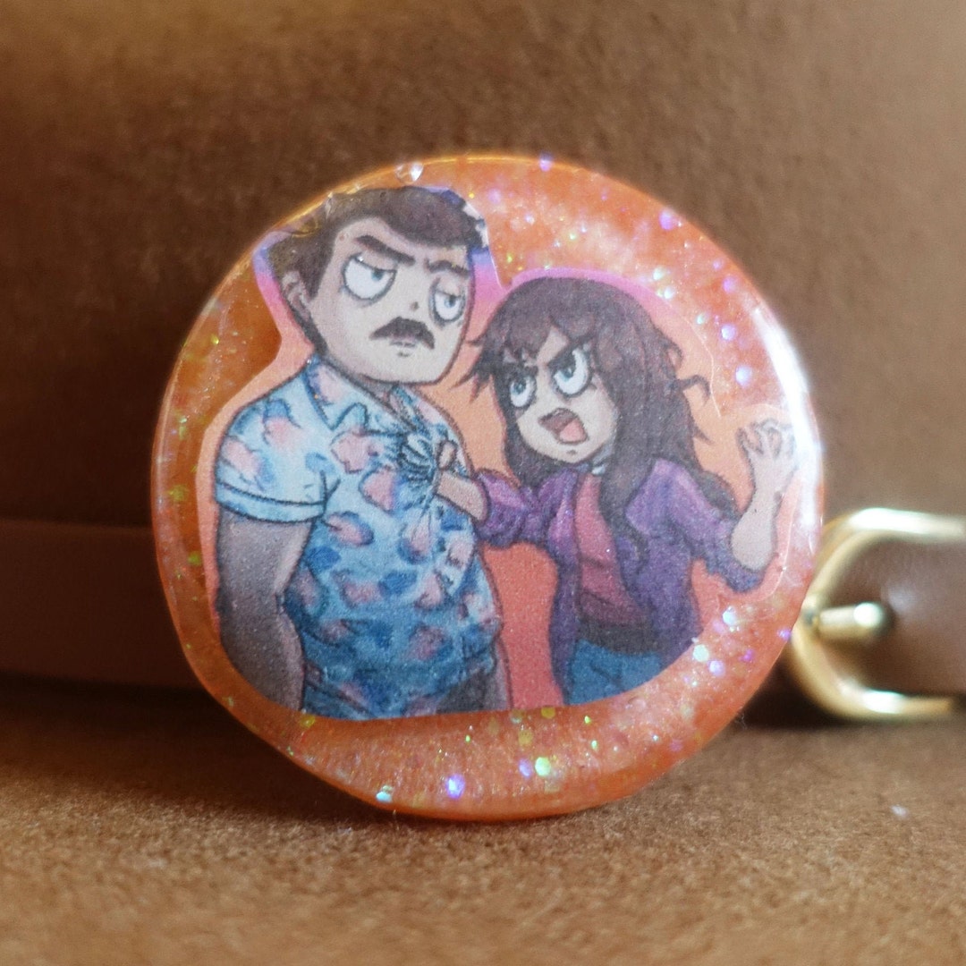 Handmade Stranger Things Inspired Jopper Resin Key-chain and Badge ...