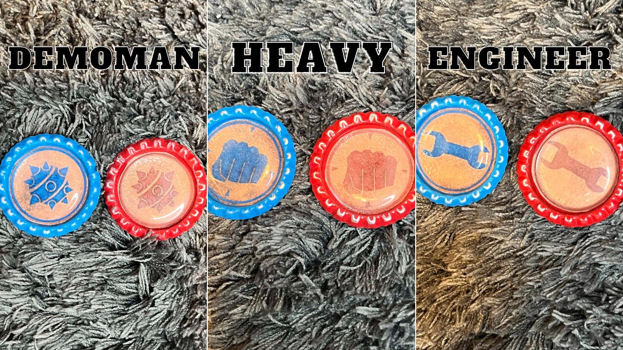TF2 Team Fortress 2 Bottle Cap Badges - Etsy UK