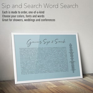 Oversized Word Search Sign / Wedding Shower Game Board / Bridal Shower ...