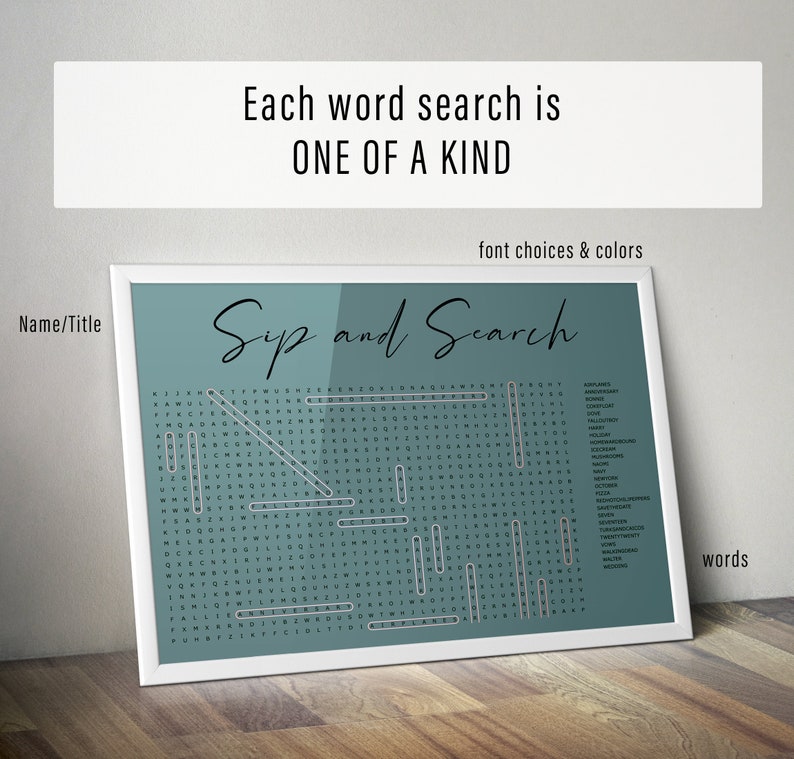 Giant Word Search Sign / Wedding Reception Game Board / - Etsy