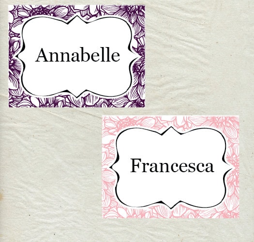 Pretty Name Tags / Pretty Name Stickers / Colorful Hello Labels / Hello ...