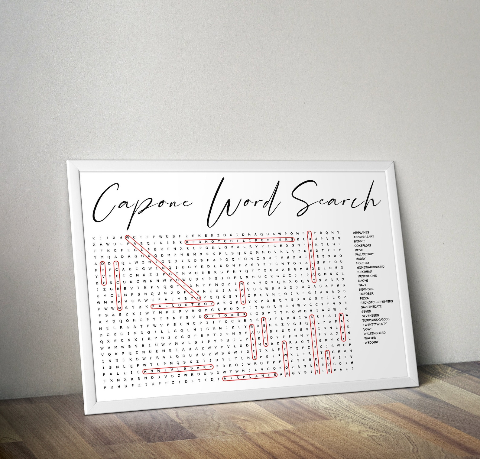 Giant Word Search Sign / Wedding Reception Game Board / - Etsy