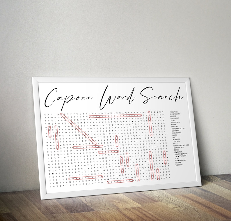 Giant Word Search Sign / Wedding Reception Game Board / - Etsy