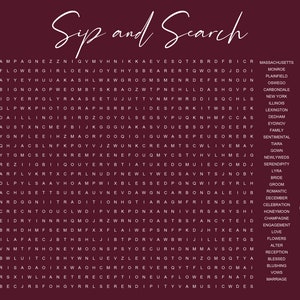 Giant Word Search Sign / Wedding Reception Game Board / - Etsy