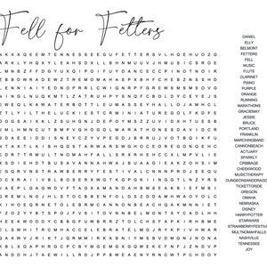 Giant Word Search Sign / Wedding Reception Game Board / - Etsy