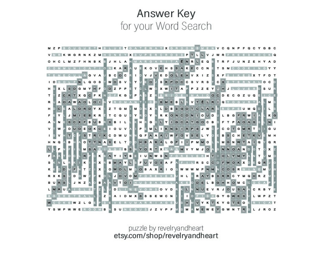 Oversized Word Search Sign / Wedding Shower Game Board / - Etsy