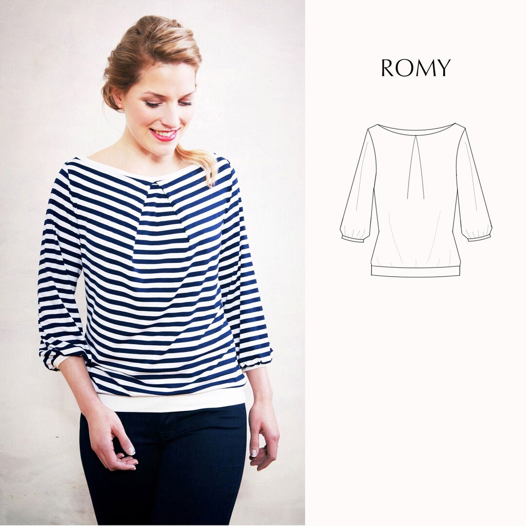 Schnittmuster Shirt Damen schnell für Anfänger Jersey | PDF ...