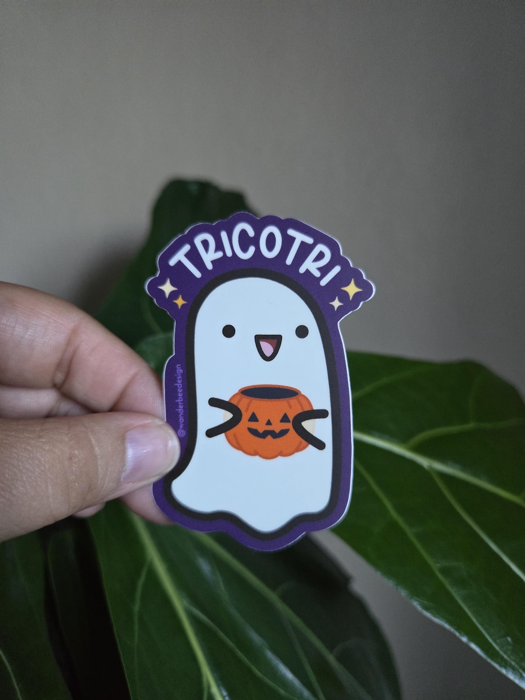 Tricotri Vinyl Sticker | Waterproof, Fade Proof, Trick-or-treat, Ghost ...