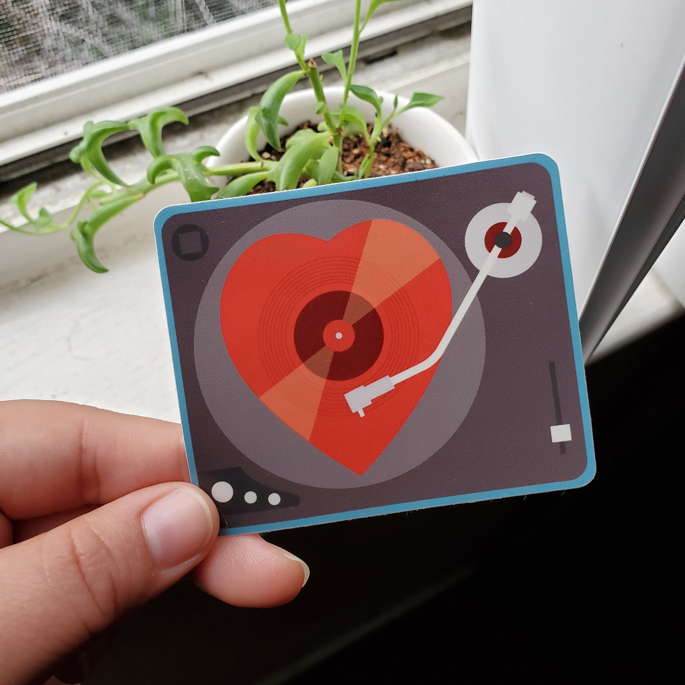 Love Records Vinyl Sticker Laptop Sticker, Waterproof, Stickers, Vinyl ...