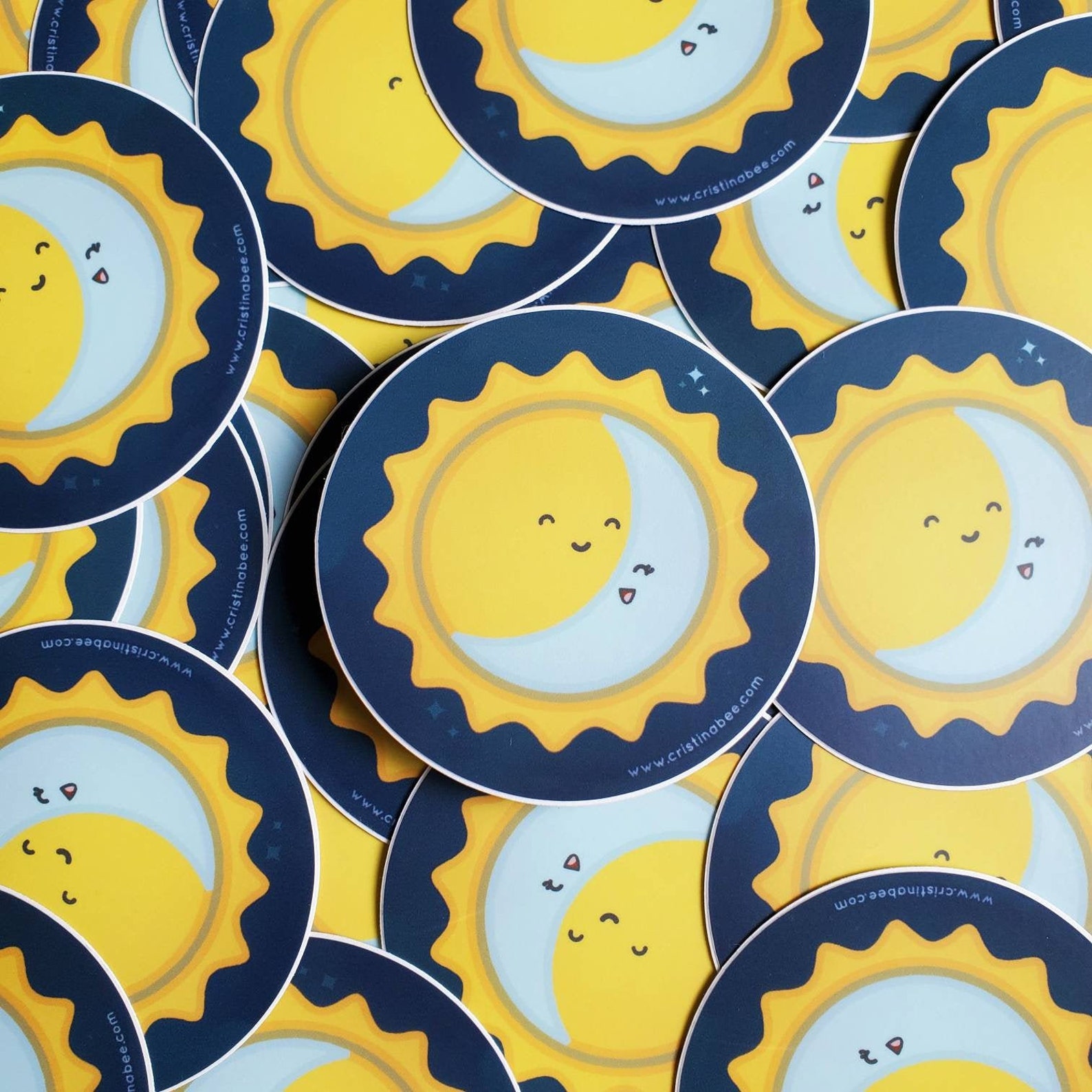 Sol Y Luna Vinyl Sticker Laptop Sticker Waterproof - Etsy