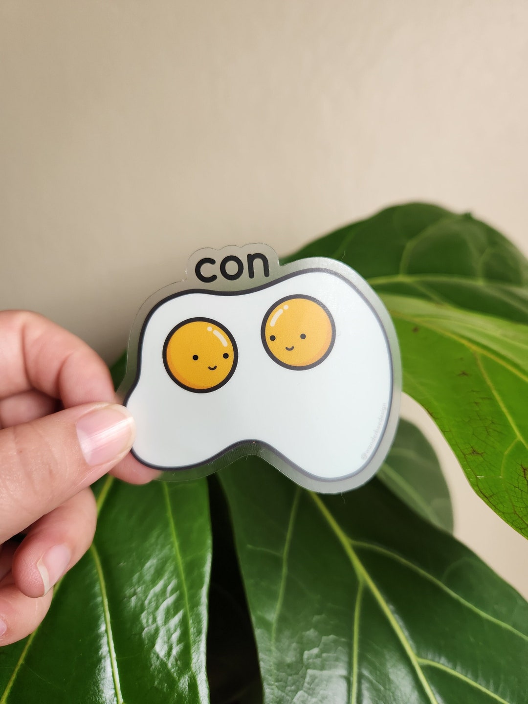 Con Huevos Transparent Vinyl Sticker | Latino, Waterproof, Fade-proof ...