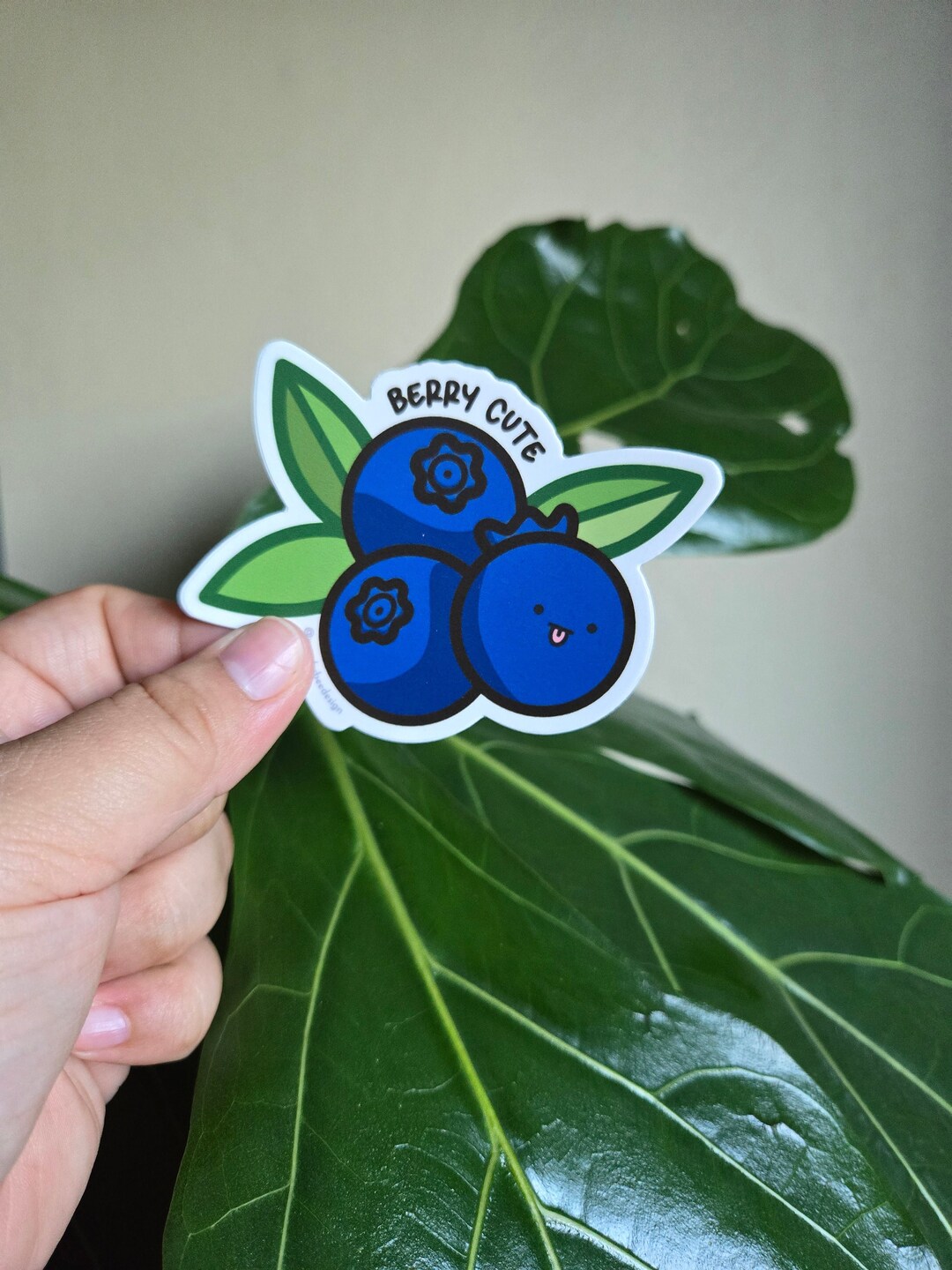 Blueberry Vinyl Sticker | Waterproof Laptop Decal, 3" X 2.52" - Etsy
