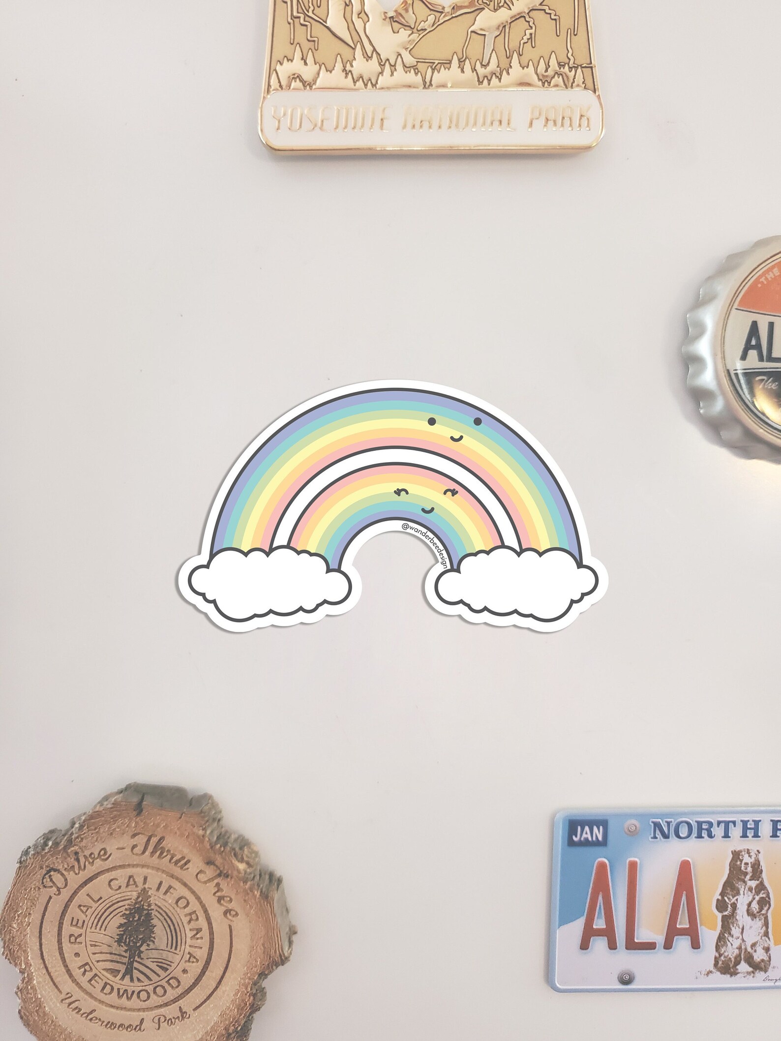 Double Rainbow Magnet | Stanley Cup Magnet, Kawaii Magnet, Car Magnet ...