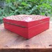 Vintage Red Trinket Jewelry Box - Grapevine Trinket Box - Etsy