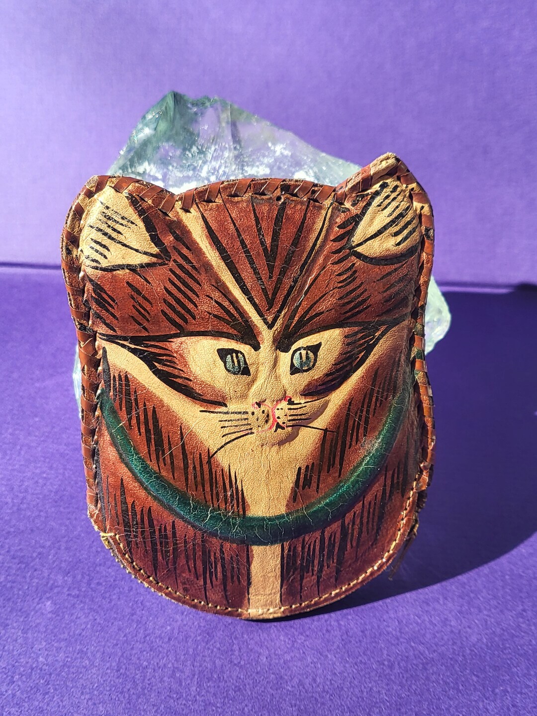 Hand Made Leather Cat Kitty Feline Zipper Coin Purse Pouch Bag - Etsy