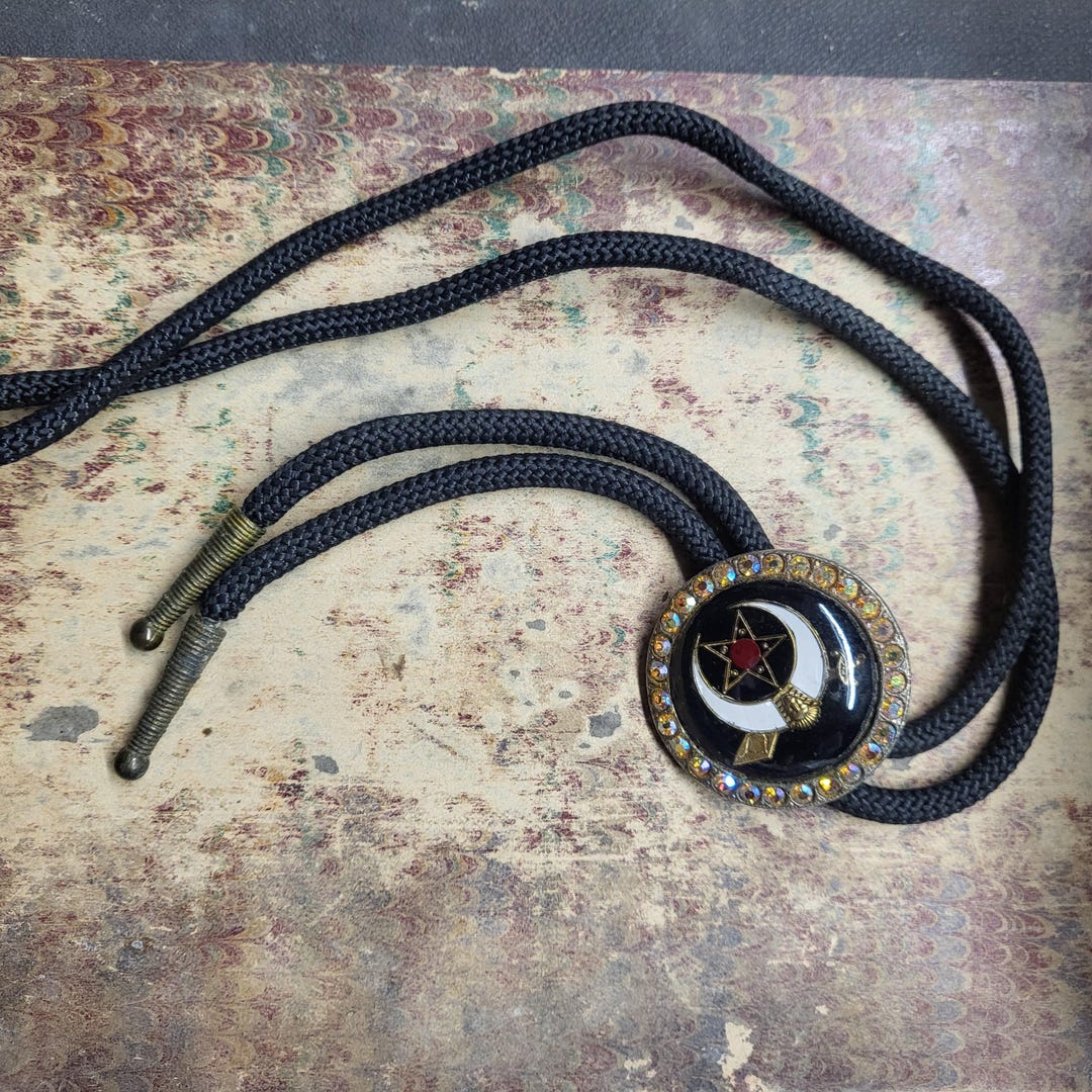 Shriners Symbol Masonic Scimitar Sword Crescent Red Black White Bolo ...