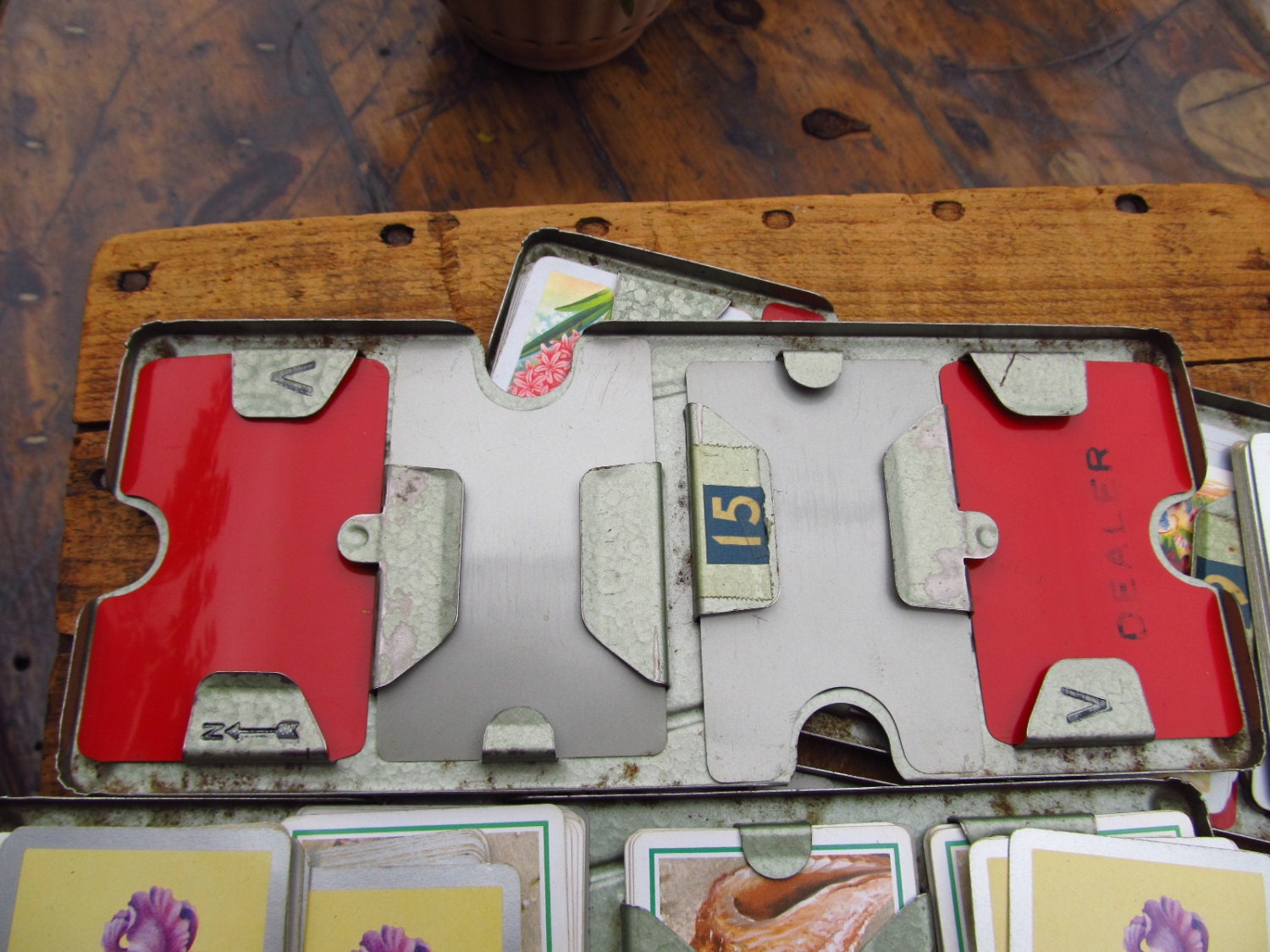 Set of 4 Contract Bridge Dealer Card Holders Metal Bridge Card Holders ...