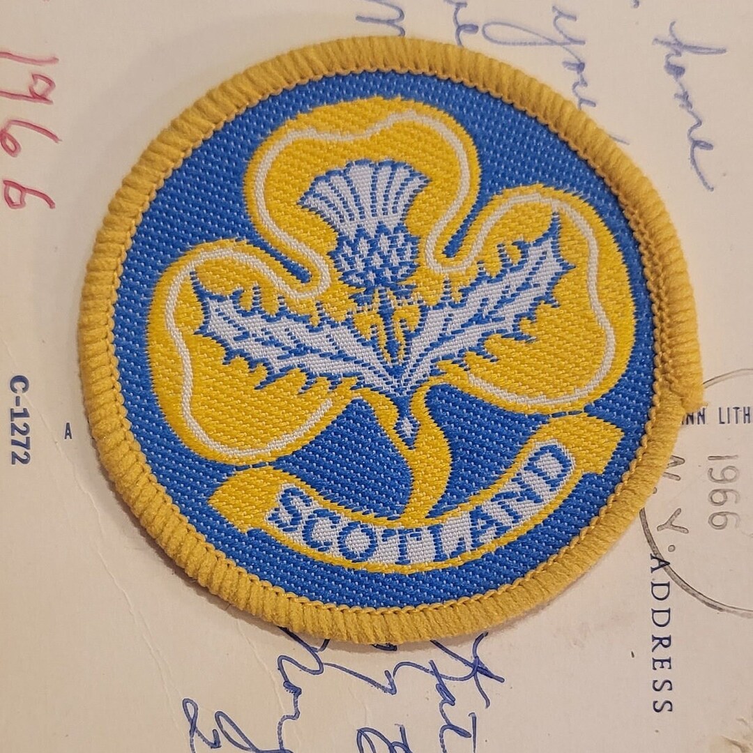 Girl Guide Round Blue Yellow Scotland Patch Badge - Etsy
