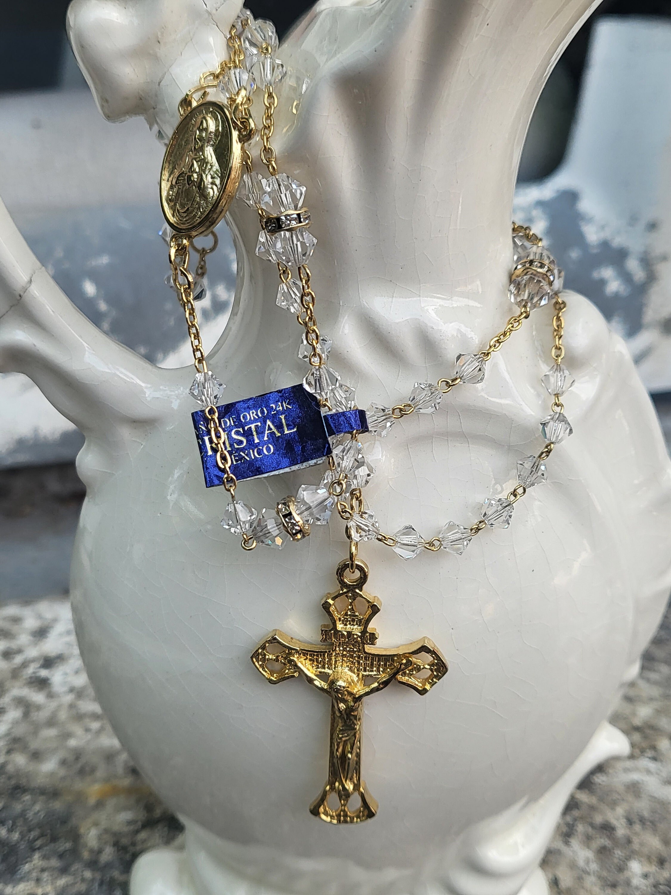 Mexican rosary necklace store