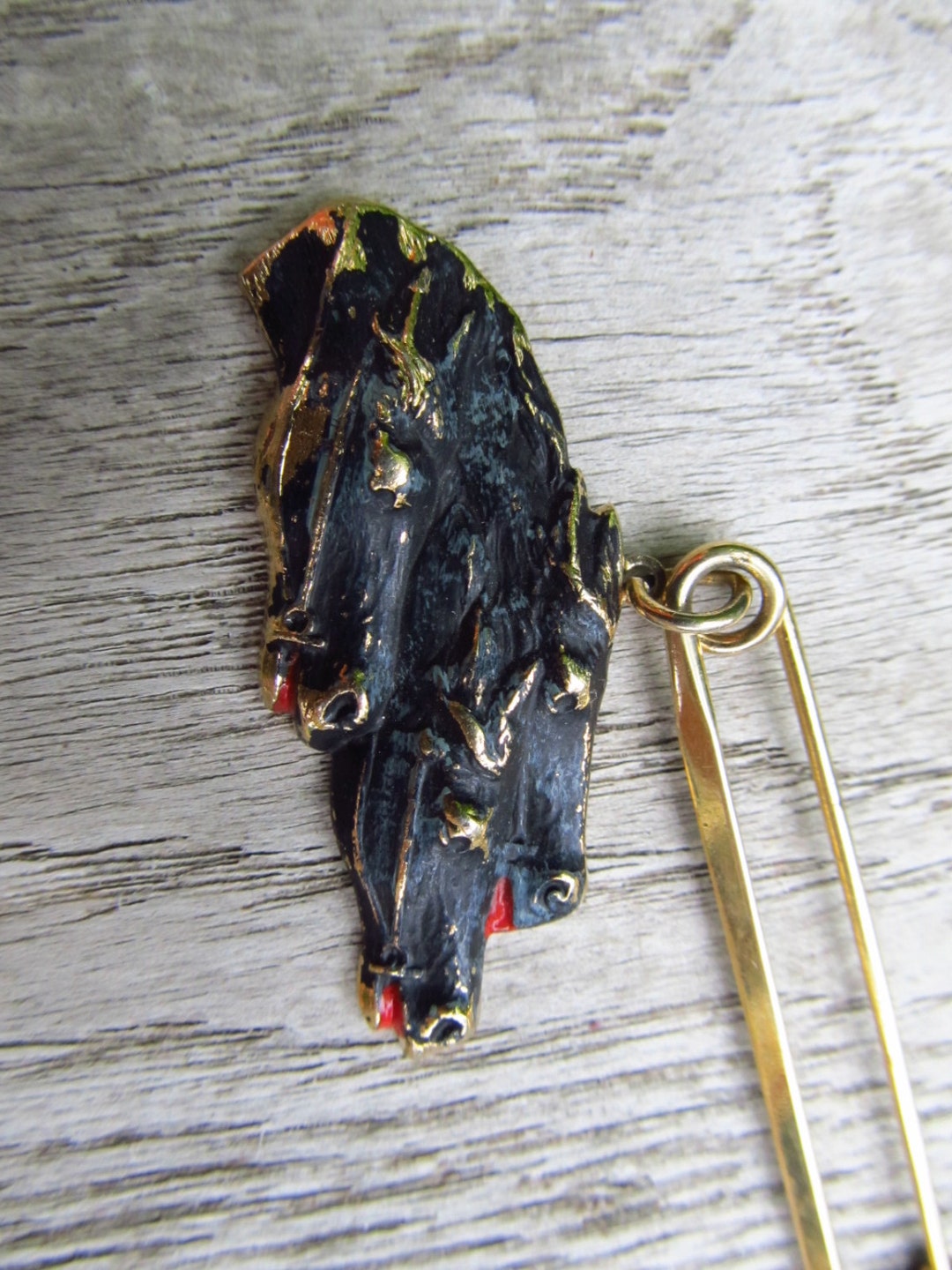 Vintage Derby Horse Pin - Dangle Derby Horse Brooch - Horse Skirt Pin ...
