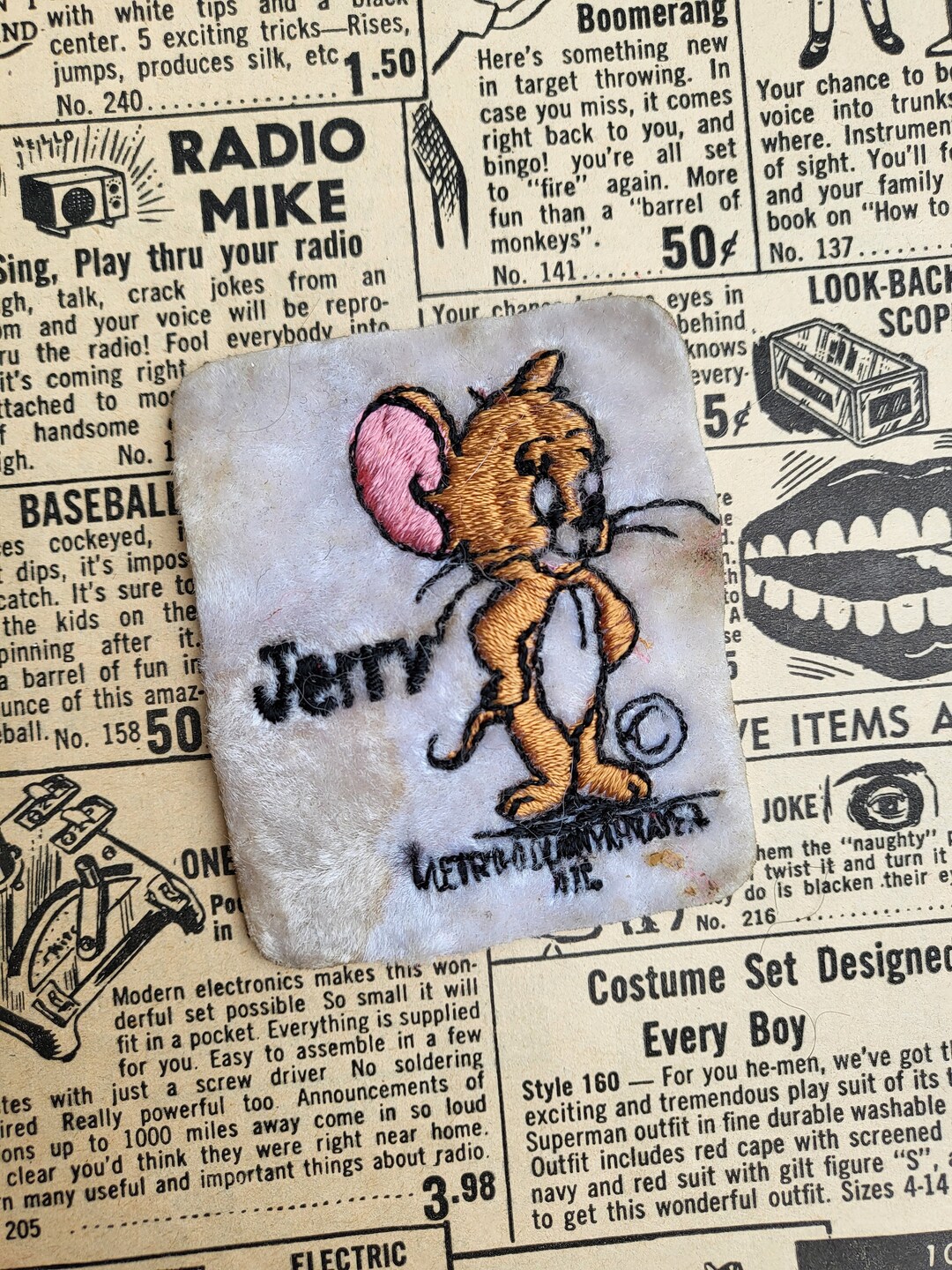 Fuzzy Jerry Mouse Metro Goldwyn Myer Patch Badge - Etsy