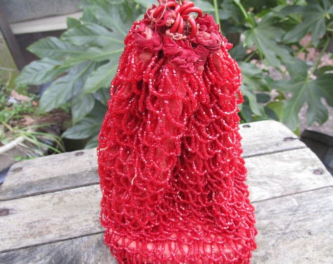 1920s Beaded Flapper Purse, Art Deco Era, Drawstring Top/handle - Etsy