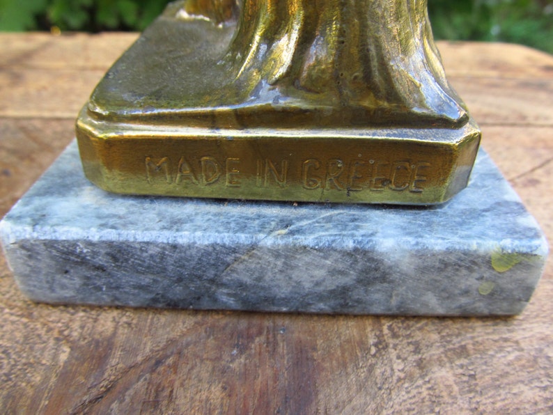 Vintage Cast Metal Greek Statue - Discobolus Statue - Etsy
