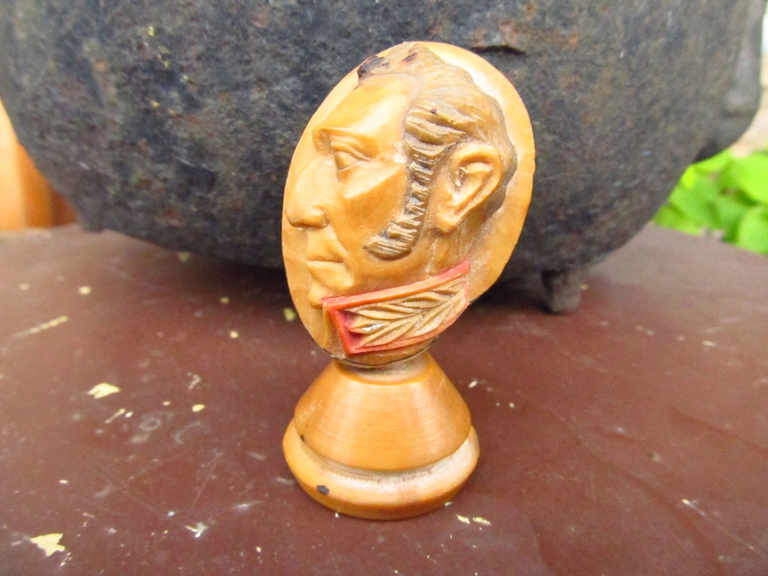 Antique Nut Carving - Antique Tagua Nut Portrait Carving - Prince ...