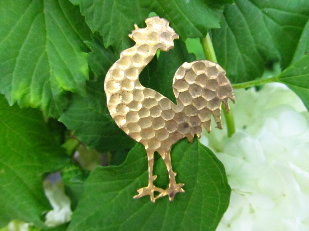 Vintage Art Deco Rooster Pin - New Old Stock 1920 - 1930's Brass ...