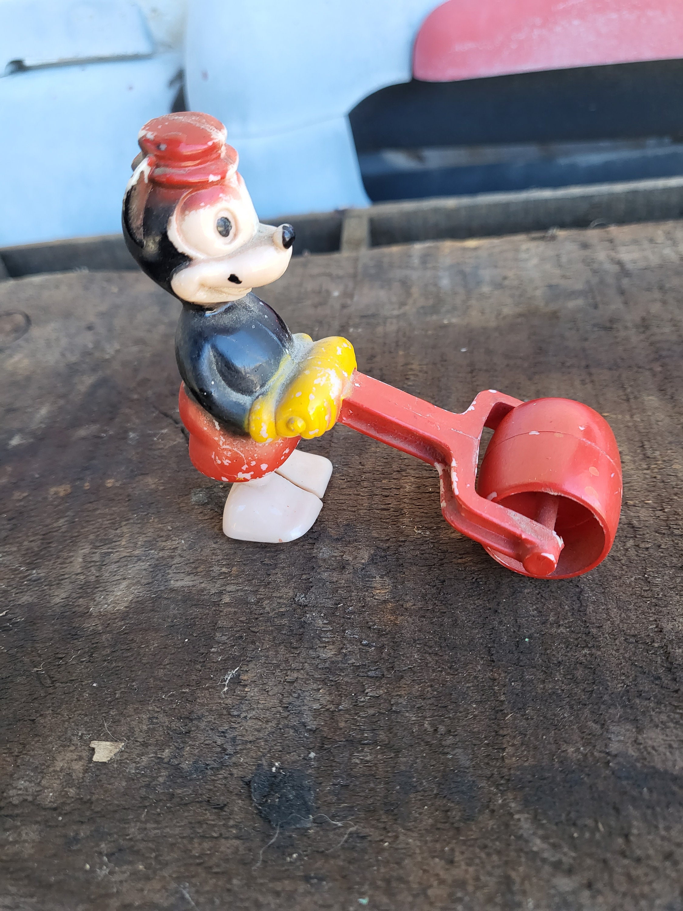 Vintage Walt Disney Marx walkie Mickey Mouse Lawn Mower Roller 1950s ...