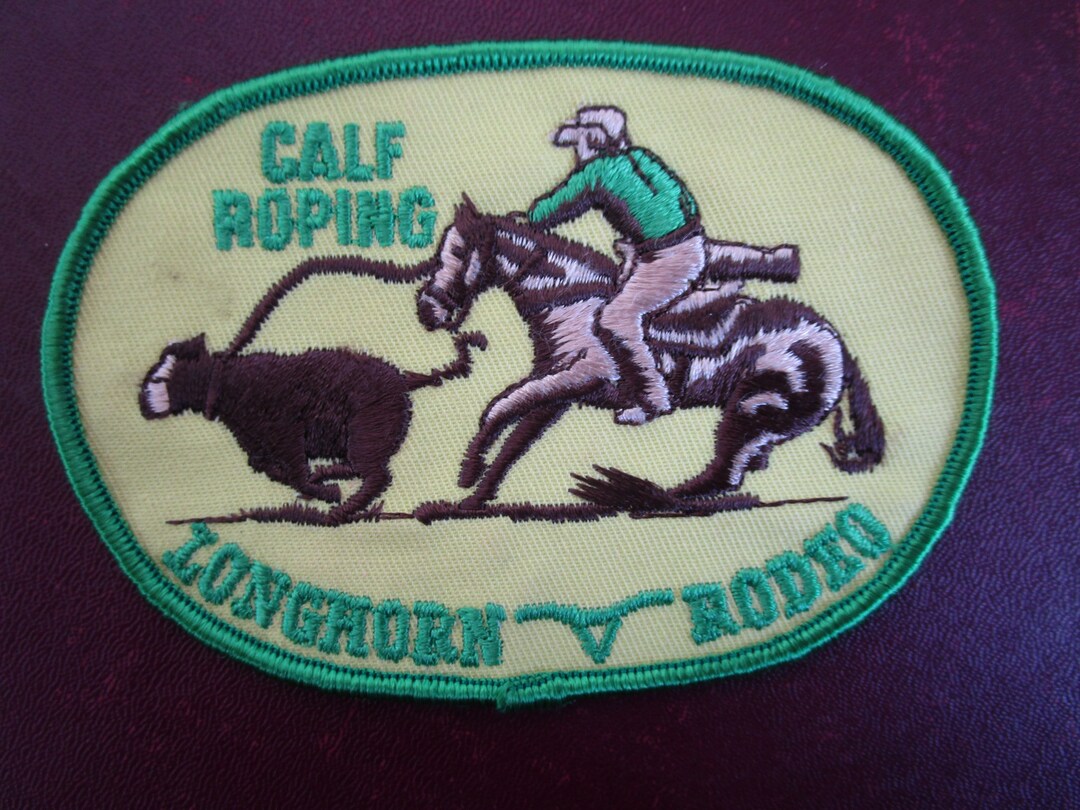 Vintage Rodeo Patch Longhorn Rodeo Calf Roping Patch Loretta Lynn's ...