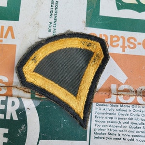 Army PFC Private 1st Class Military Embroidered Sew on Patch Green and ...