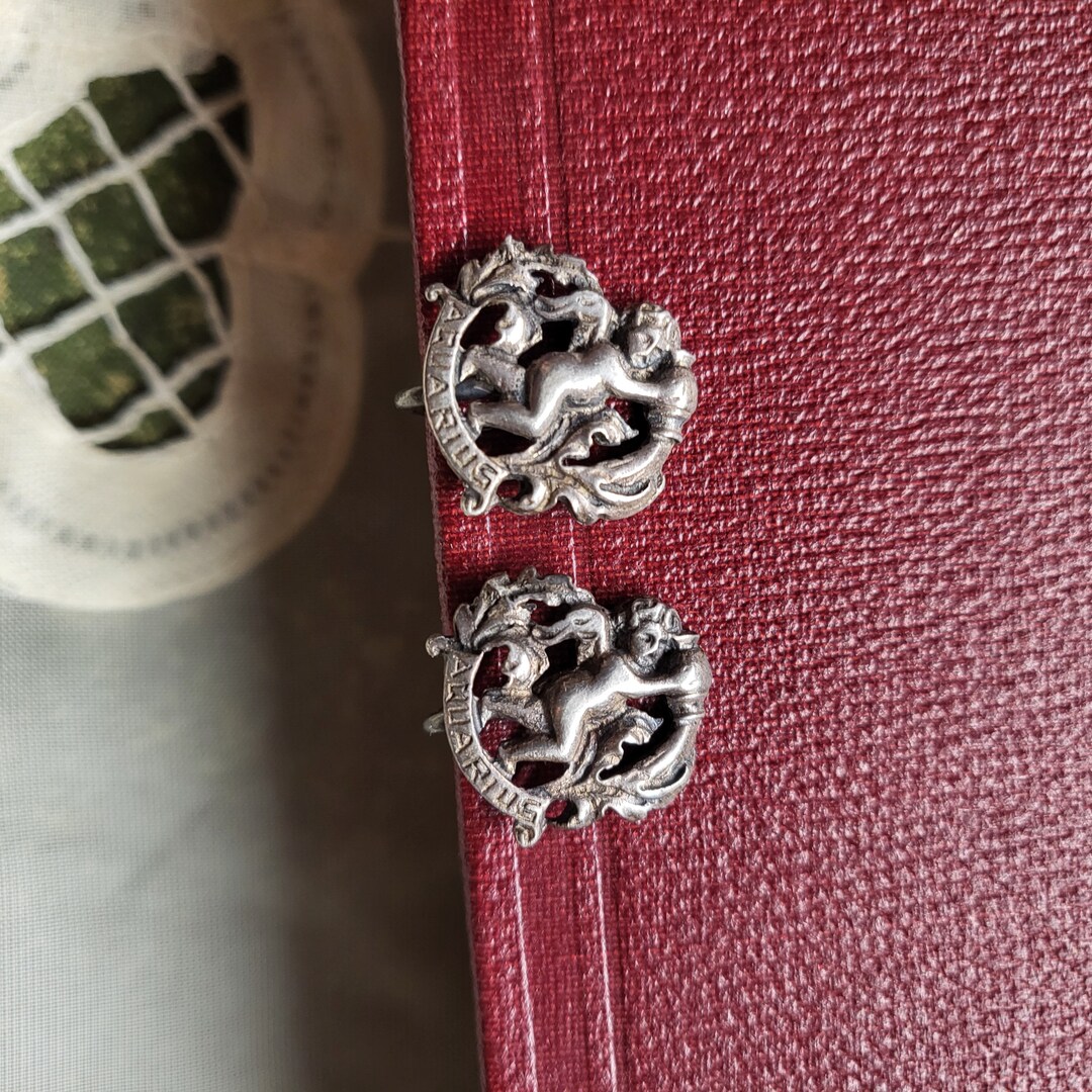 Vintage Cini Sterling Aquarius Star Zodiac Earring Clip On - Etsy