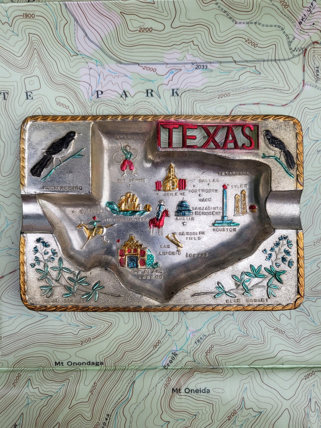 Texas State Souvenir Tray Tin Aluminum Travel Destination Gift Pride - Etsy