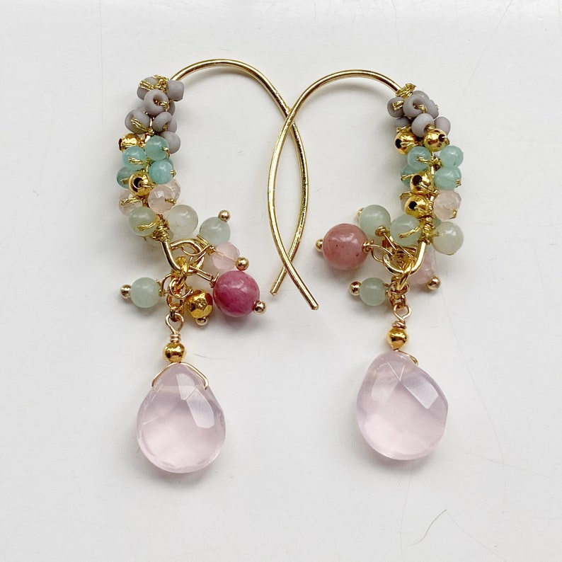 Pastel Earrings, Unicorn Colour and Gold Hoop , Fashion Accessories - Etsy