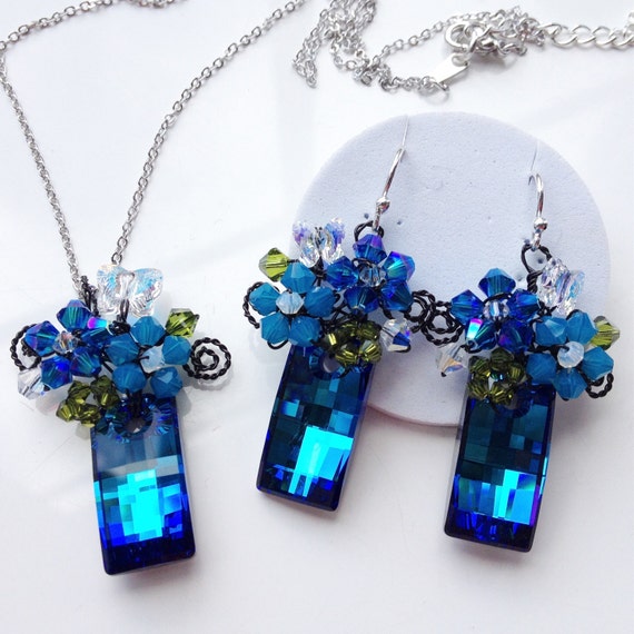 Juego de joyas azules conjunto de joyas Algo azul Joyas de - Etsy México