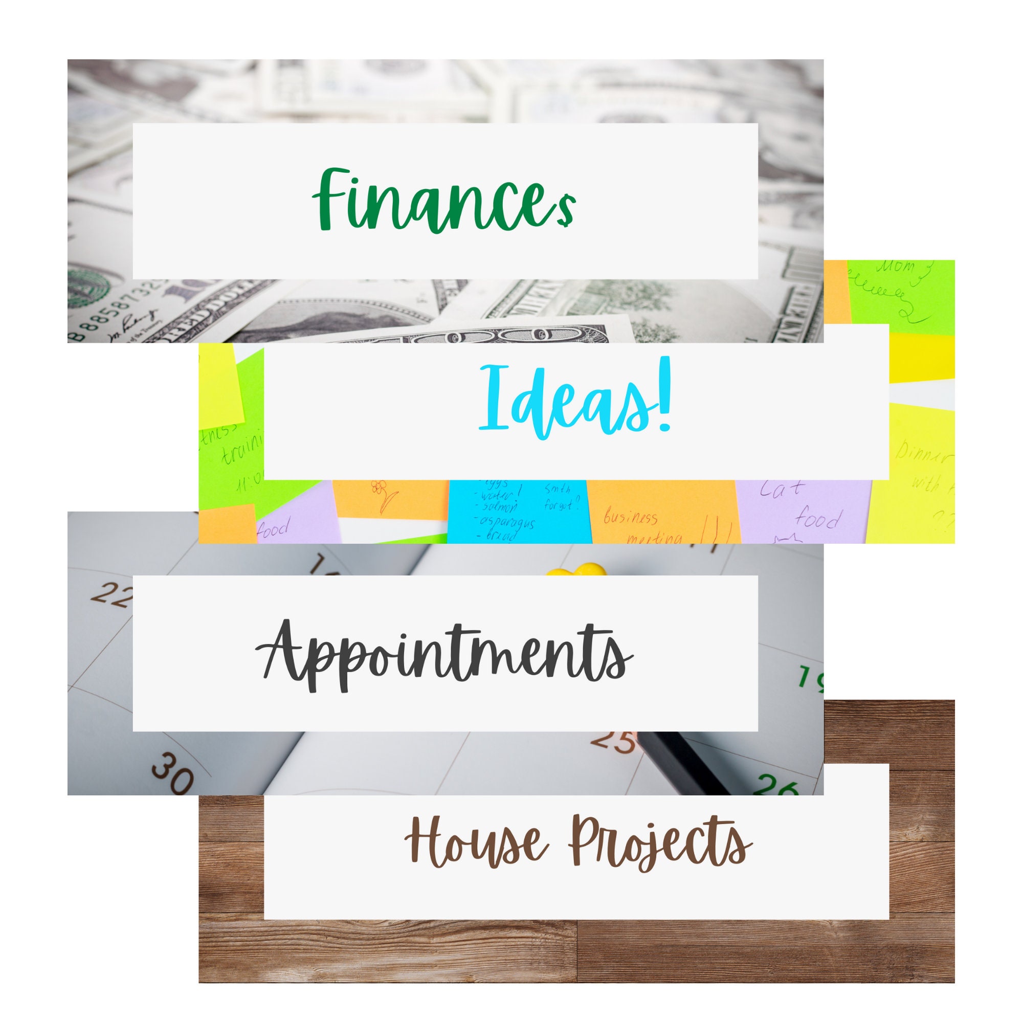 Google Keep Header Images - Family Week Pack - Apricot Font - Etsy
