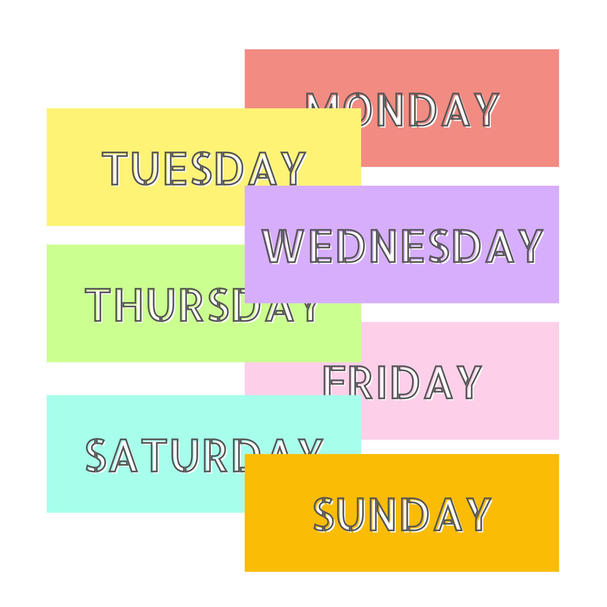 Google Keep Header Images - Family Week Pack - Stencil Font - Etsy
