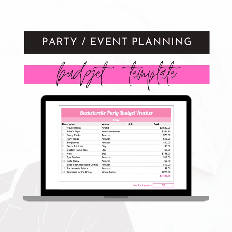 Event / Party Budget Tracker Template - Etsy