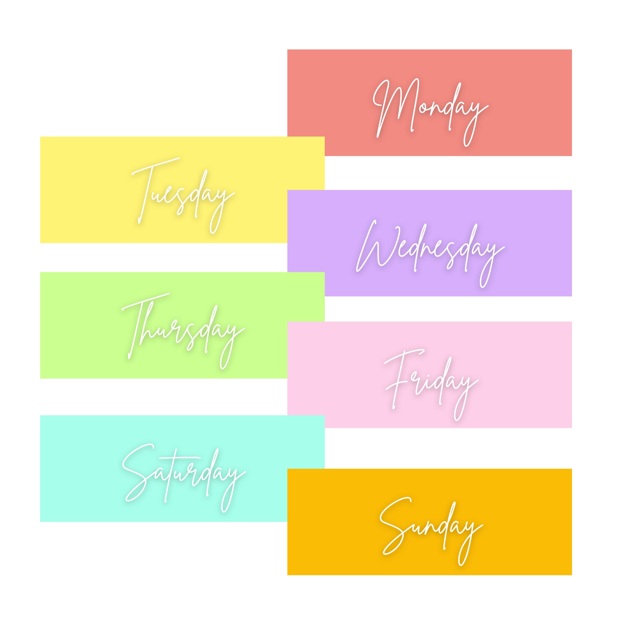 Google Keep Header Images - Family Week Pack - Script Font - Etsy