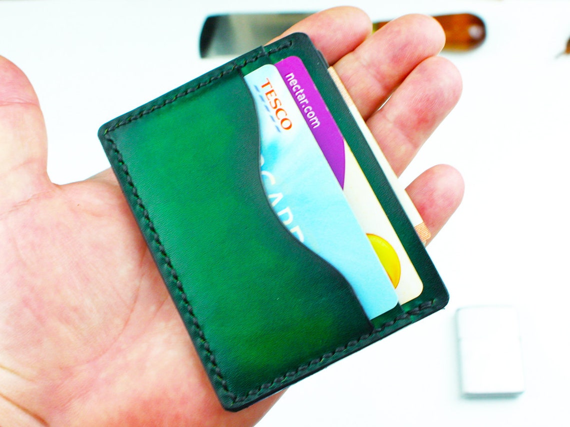 Handmade Front Pocket Wallet Slim Card Holder Wallet Free - Etsy