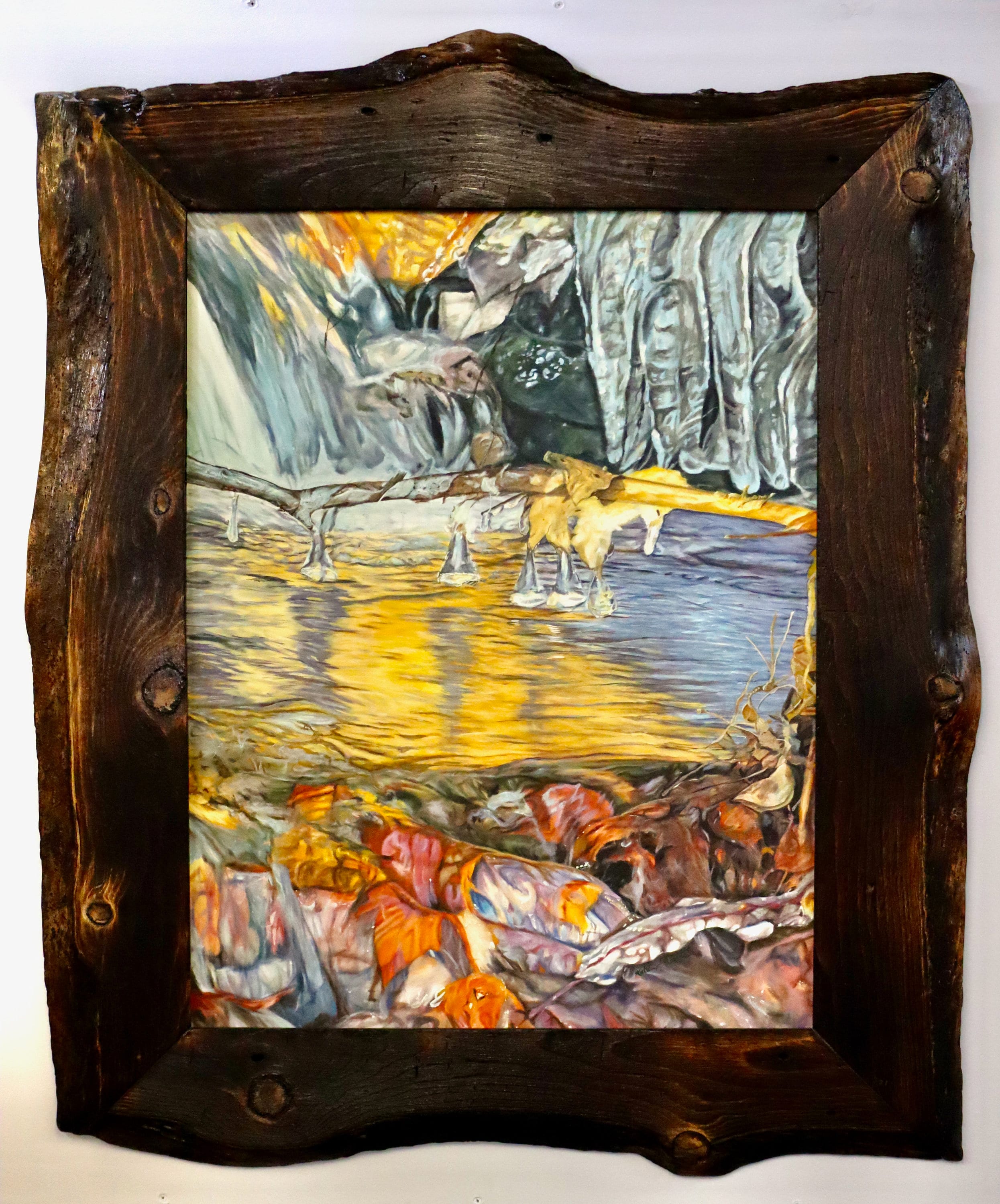 Custom Artist-crafted Live-edge Frame - for Art on Canvas or Board - Etsy