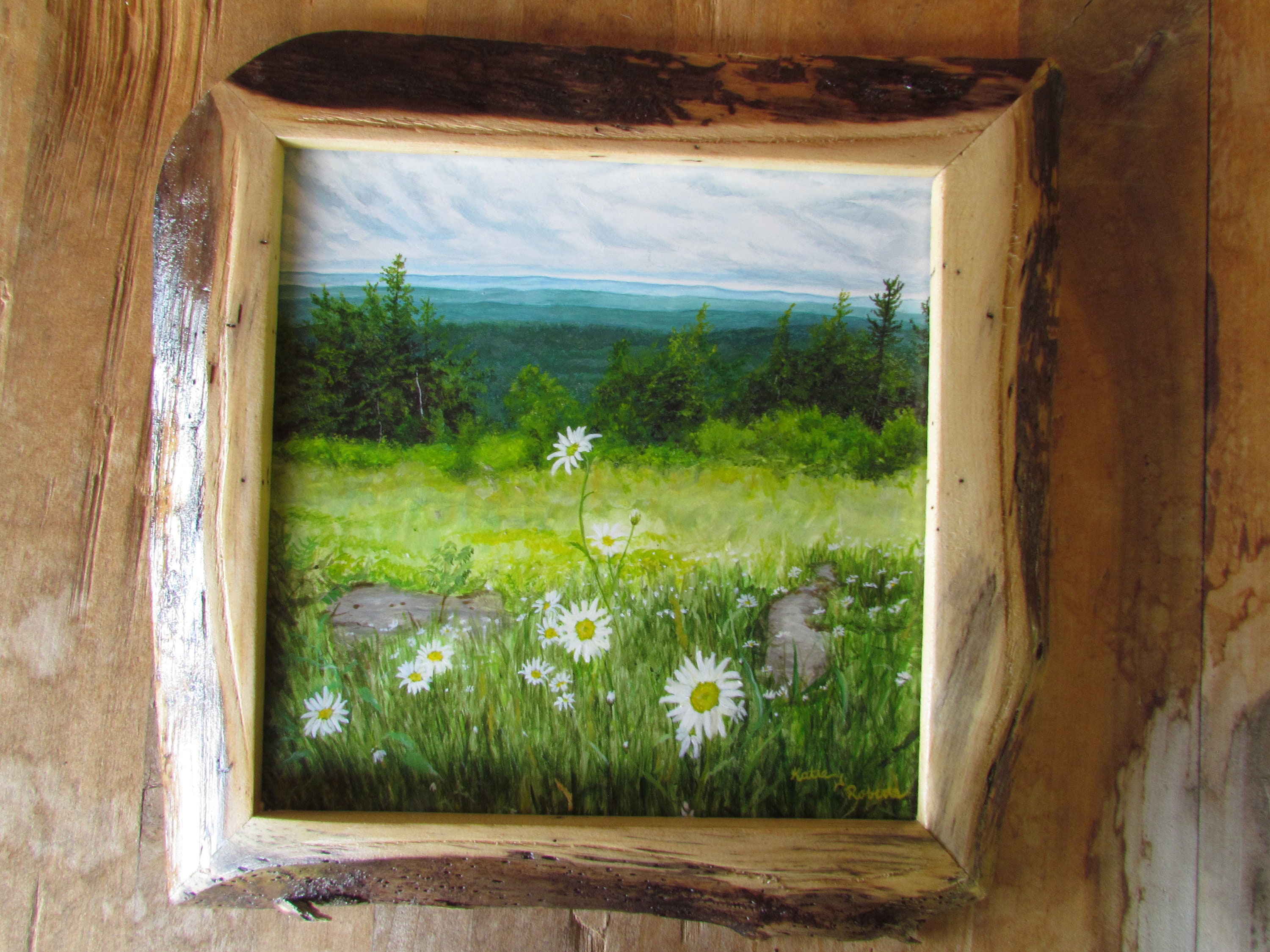 Custom Artist-crafted Live-edge Frame - for Art on Canvas or Board - Etsy