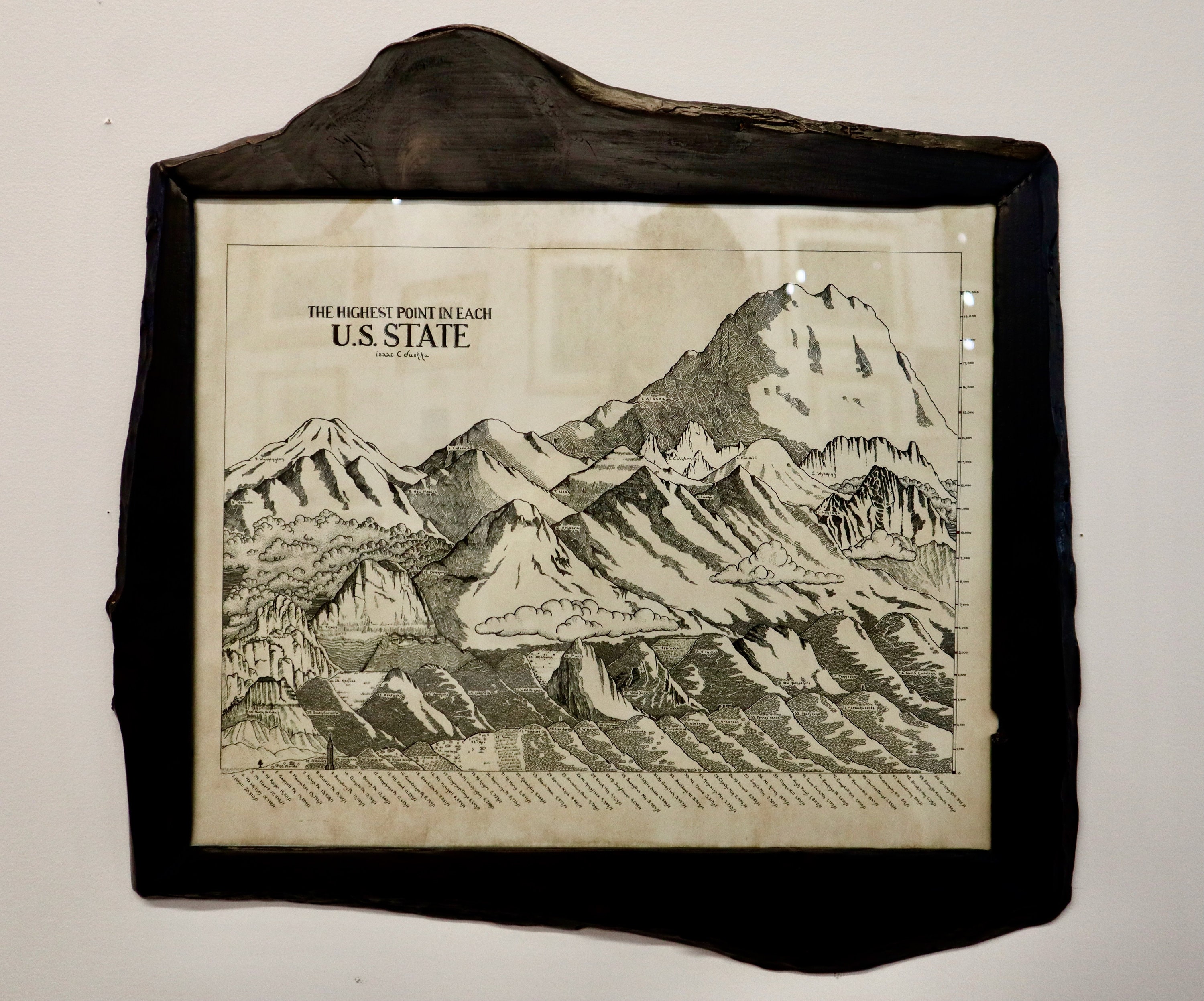 Custom Artist-crafted Live-edge Frame - for Art on Paper (under Glass ...