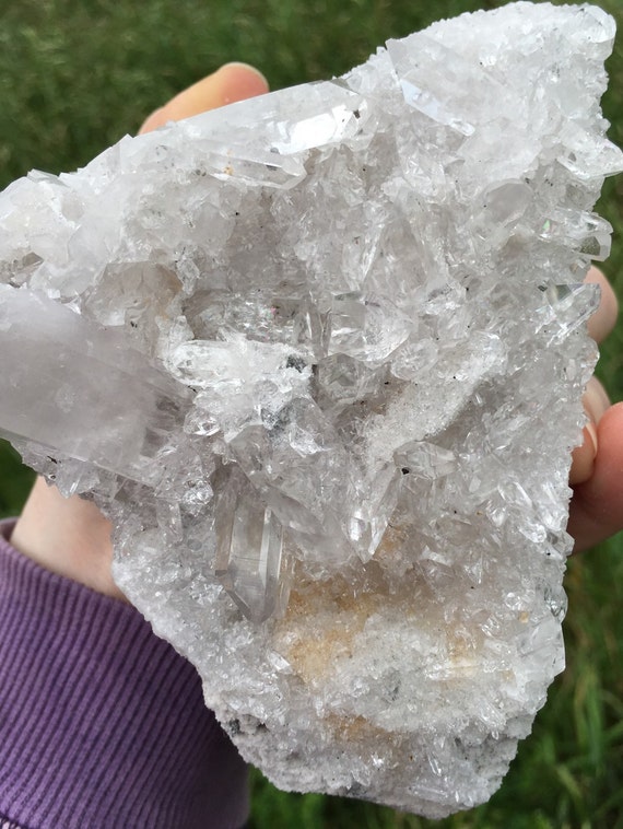 Quartz Crystal Cluster Matrix Large Clear RARE INCLUSIONS | Etsy