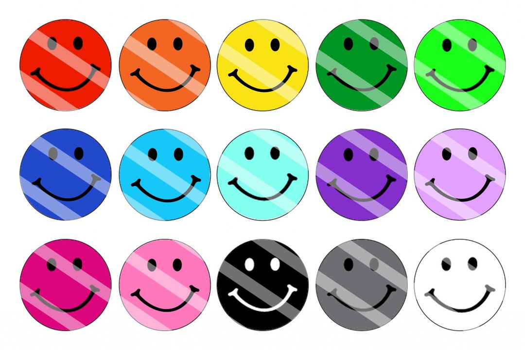 Smiley Face Bottlecap Images - Happy Face Images - Happy Face 1 Inch ...
