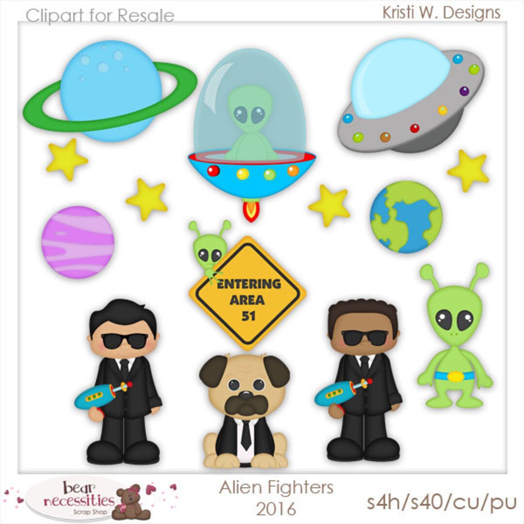 Alien Clipart - Classroom Clipart - Teacher Clipart - Outer Space ...