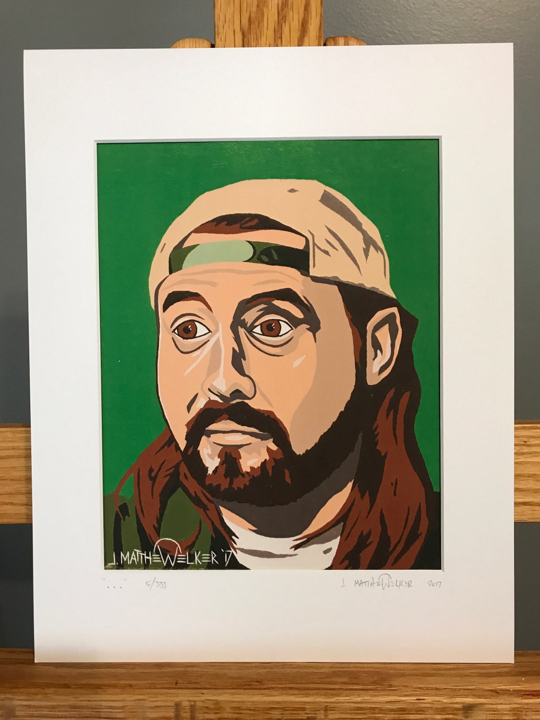 11x14 Limited Edition Hand Signed MATTED PRINT ... Jay and Silent Bob ...