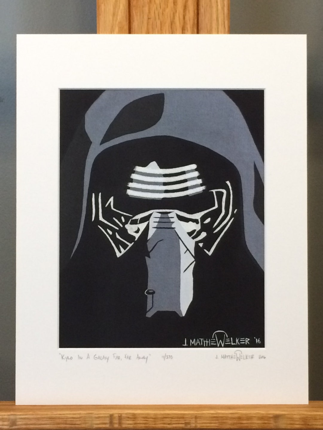 11x14 Limited Edition Hand Signed MATTED PRINT kylo in A Galaxy Far ...